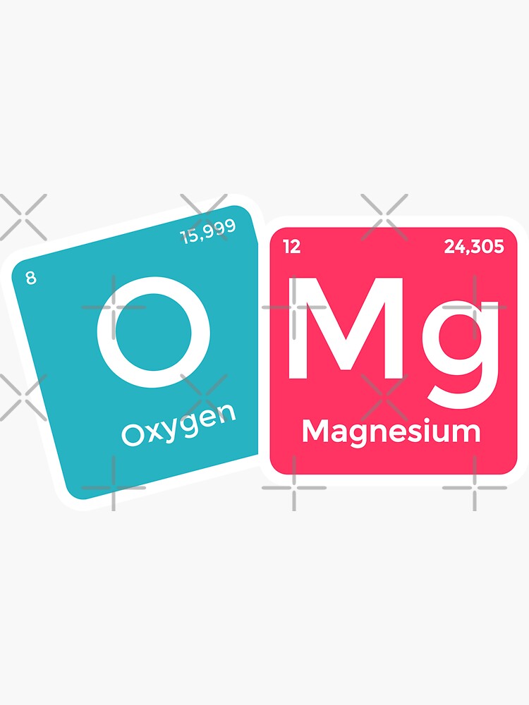 "OMG - Periodic Table of Chemical Elements" Sticker by shirtopolis ...