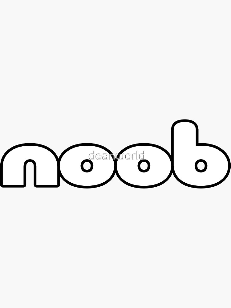 "NOOB - Gamer Black T-Shirt" Sticker for Sale by deanworld | Redbubble