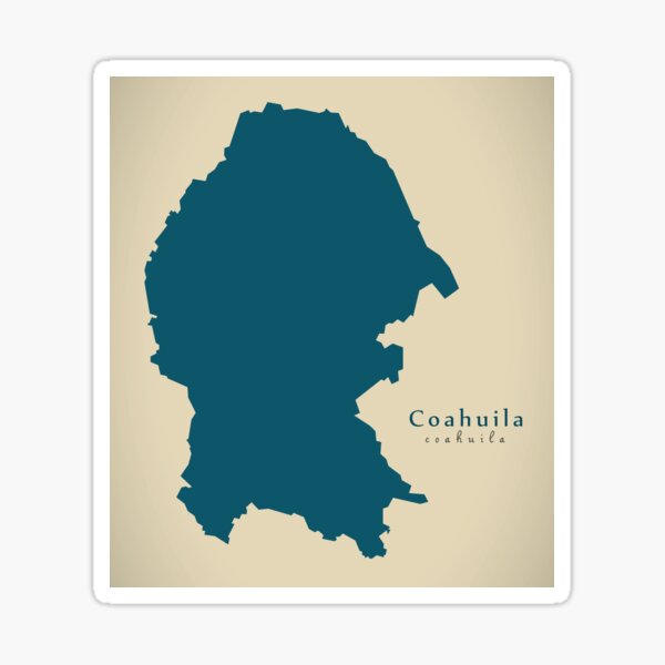 "Modern Map - Coahuila state map Mexico MX" Sticker for Sale by ...
