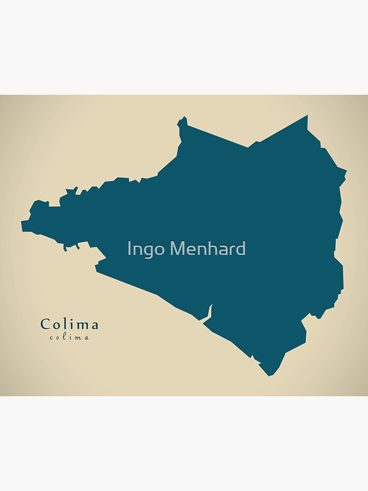 "Modern Map - Colima state map Mexico MX" Sticker for Sale by ...