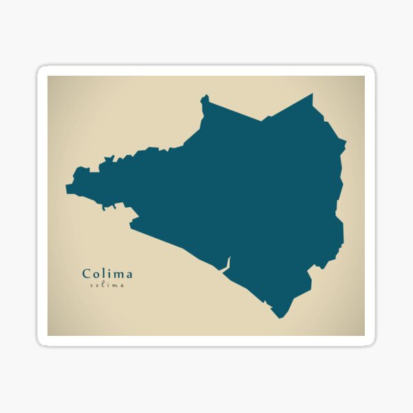 "Modern Map - Colima state map Mexico MX" Sticker for Sale by ...