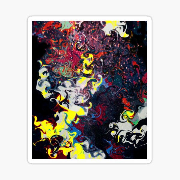 "Colorful Fumes Original Abstract Art" Sticker for Sale by ZulyArt ...
