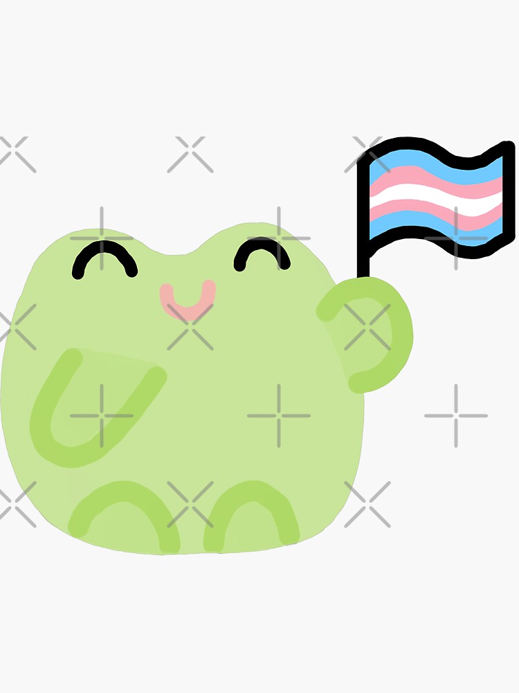 "Trans Pride Frog" Sticker for Sale by Strawb-milk | Redbubble