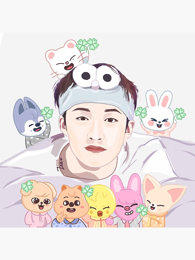 "BANGCHAN Skzoo Fanart" Art Board Print for Sale by spearlixie | Redbubble