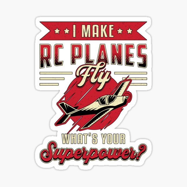 "RC Plane Airplane Pilot Aircraft Funny RC Planes" Sticker for Sale by ...
