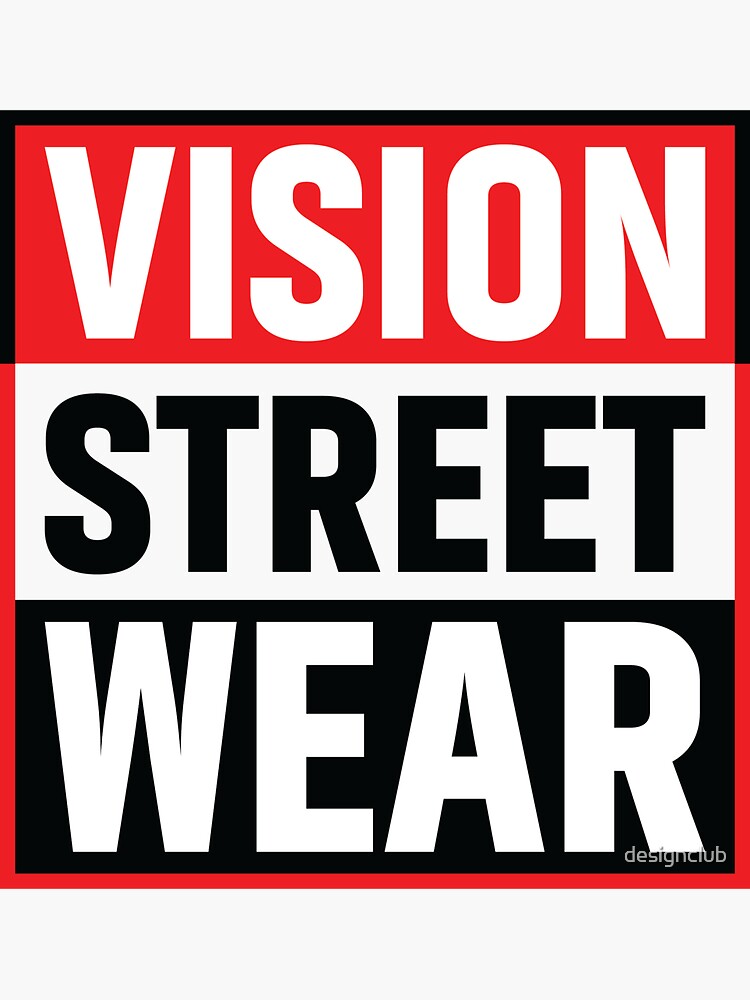 "Trendy Vision Street Wear" Sticker for Sale by designclub | Redbubble