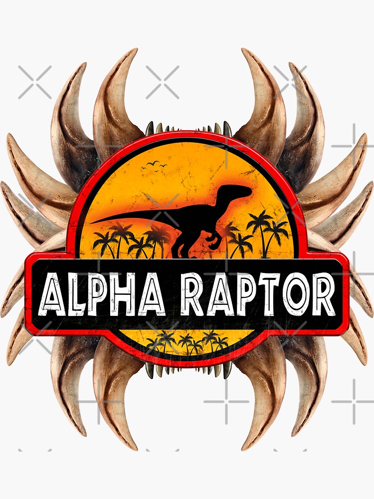"Alpha Raptor Video Game Velociraptor Design" Sticker for Sale by ...