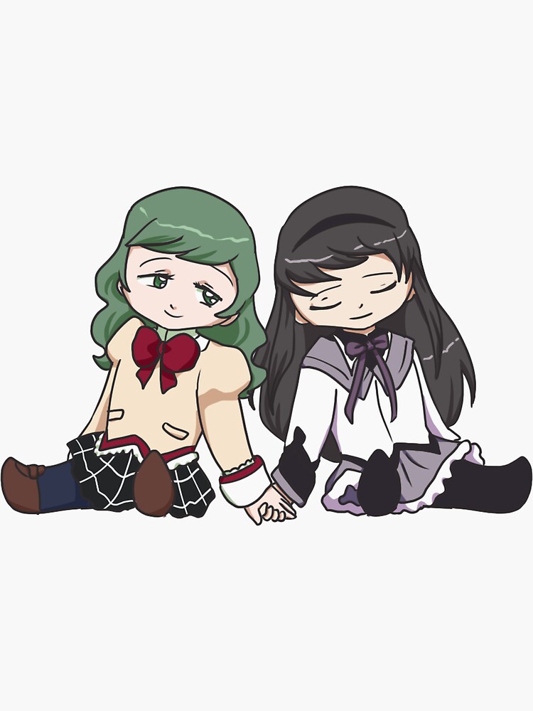 "Hitomi and Homura" Sticker for Sale by DreamerWitches | Redbubble