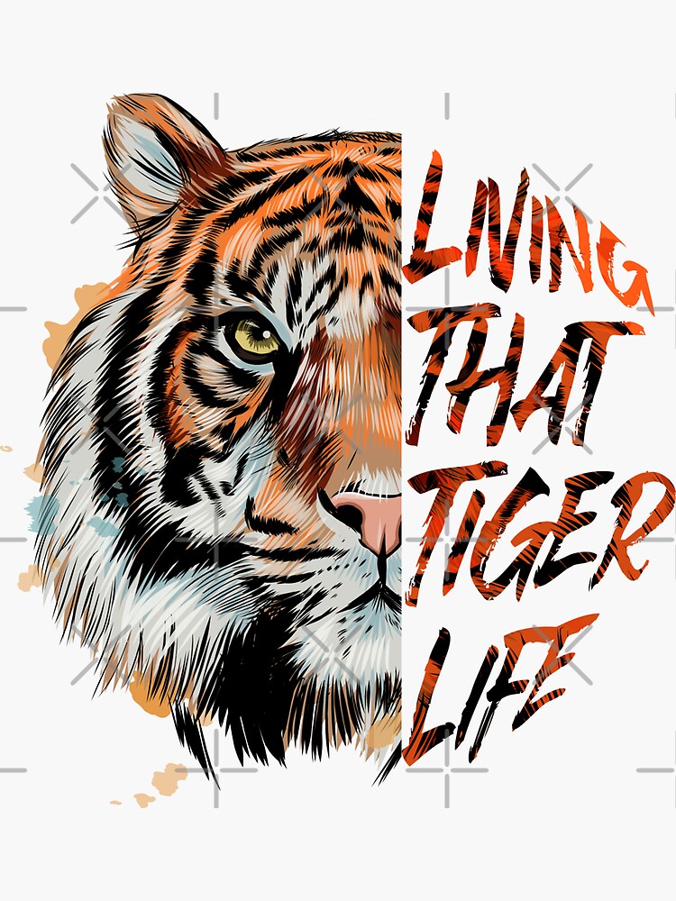 "Vintage Tiger Animal Retro Tigers Lover " Sticker for Sale by ...