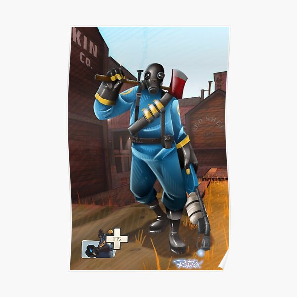 "TF2 Pyro Normal" Poster for Sale by RUBTOX | Redbubble
