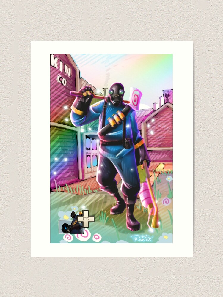 "TF2 Pyro Happy" Art Print for Sale by RUBTOX | Redbubble