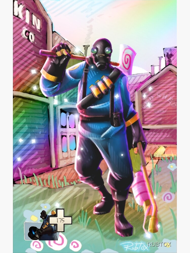 "TF2 Pyro Happy" Art Print for Sale by RUBTOX | Redbubble