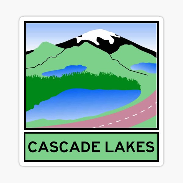 "Oregon Scenic Byway - Cascade Lakes" Sticker for Sale by NewNomads ...