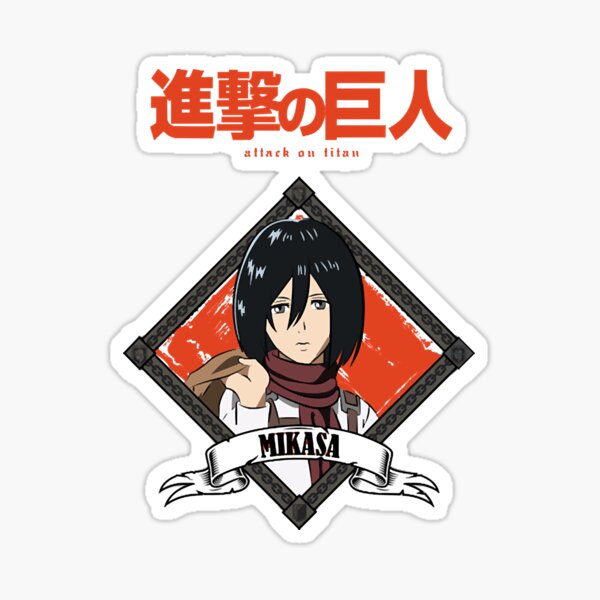"ATTACK ON TITAN MIKASA " Sticker for Sale by Bumgardner2000 | Redbubble