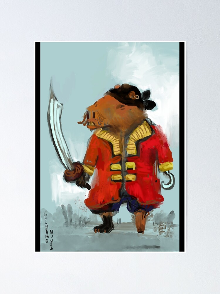 "pirate capybara " Poster for Sale by Snyder93 | Redbubble