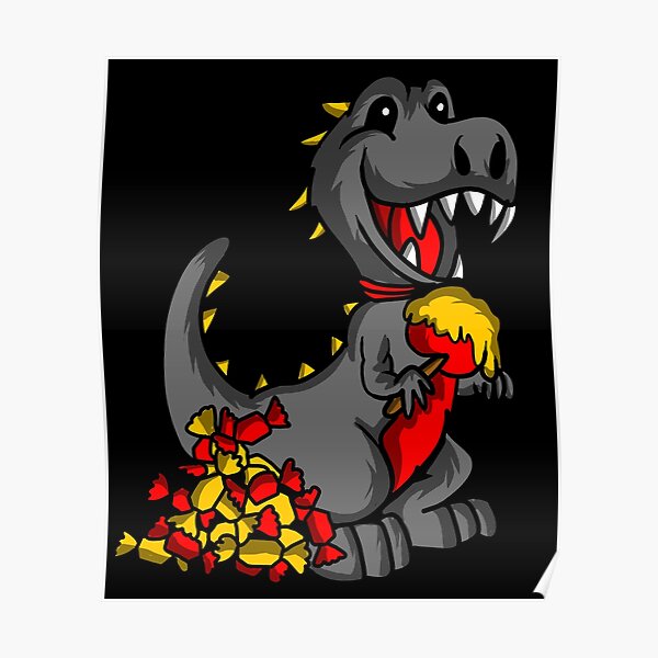 "Cute Spooky Halloween Vampire T-Rex Costume" Poster for Sale by ...