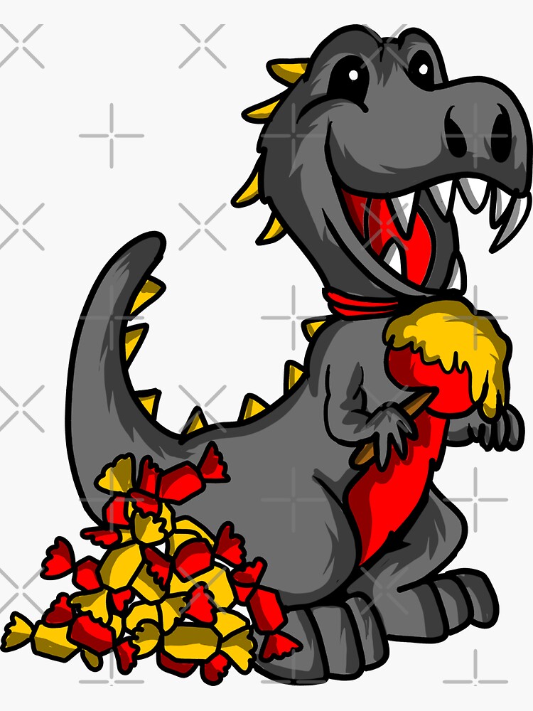 "Cute Spooky Halloween Vampire T-Rex Costume" Sticker for Sale by ...