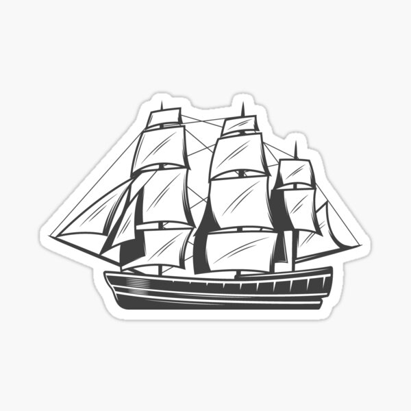 "The rudder of an old-fashioned sailing ship" Sticker by DesignPalaceLk ...