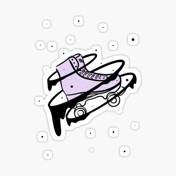 "Many Motions Rollerblade Lilac Glitter" Sticker for Sale by ...