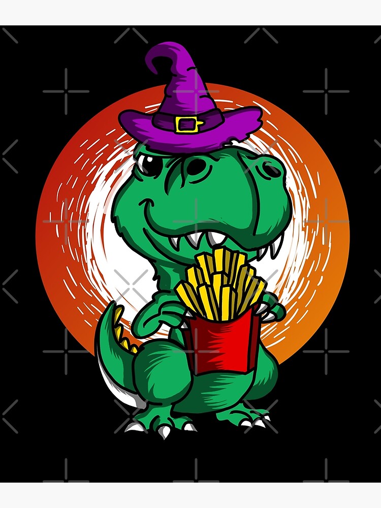 "Cute Spooky Halloween Witch T-Rex Costume Dinosaur" Poster by ...