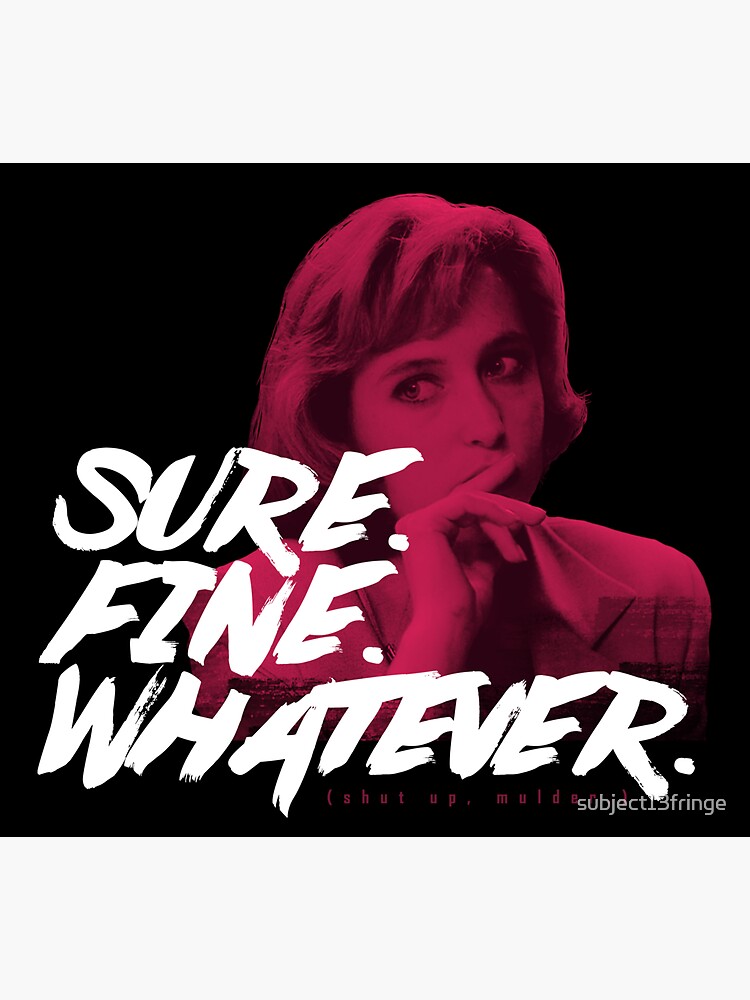 "Sure. Fine. Whatever. (Pink)" Sticker for Sale by subject13fringe ...