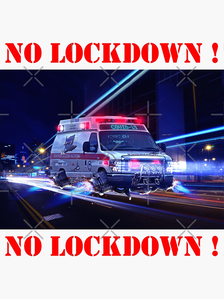 "no lockdown!" Sticker by Suerowich | Redbubble