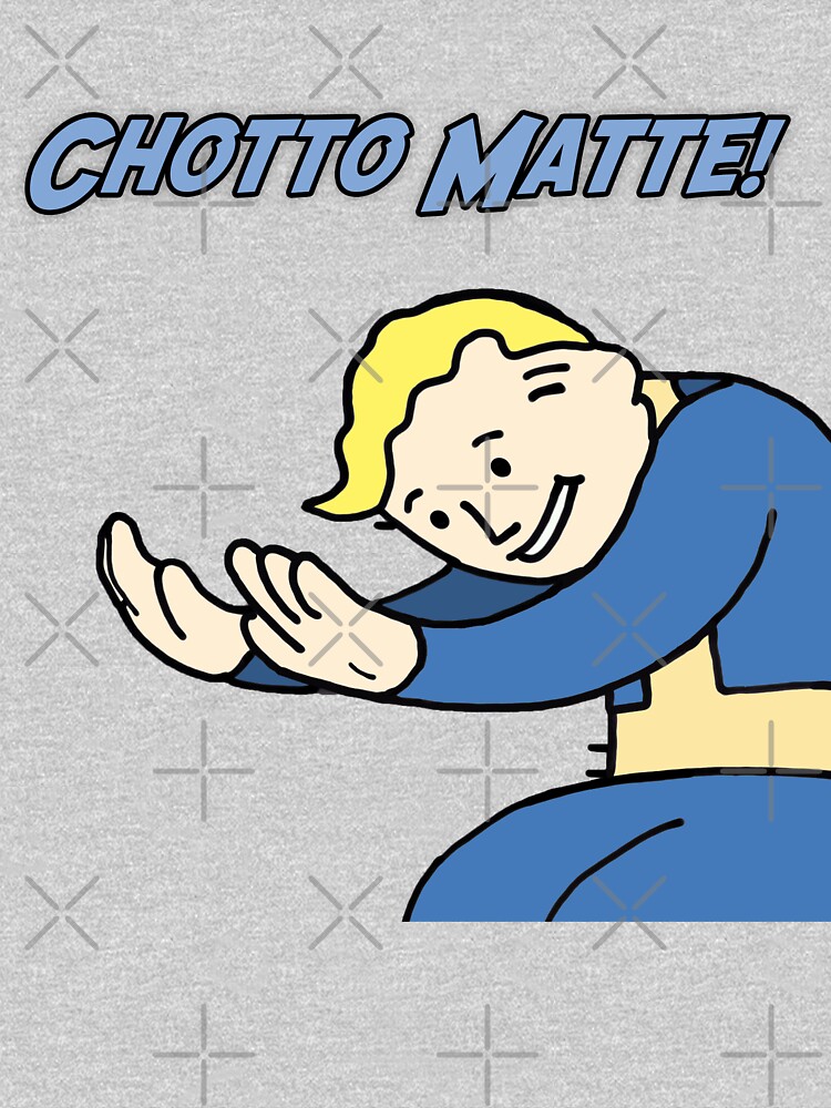 "Fallout Vault Boy - Chotto Matte!" T-shirt by HarmooAlex | Redbubble