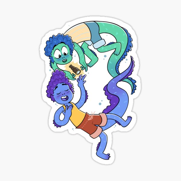 "Luca Sticker" Sticker for Sale by CarryOnDrawing | Redbubble