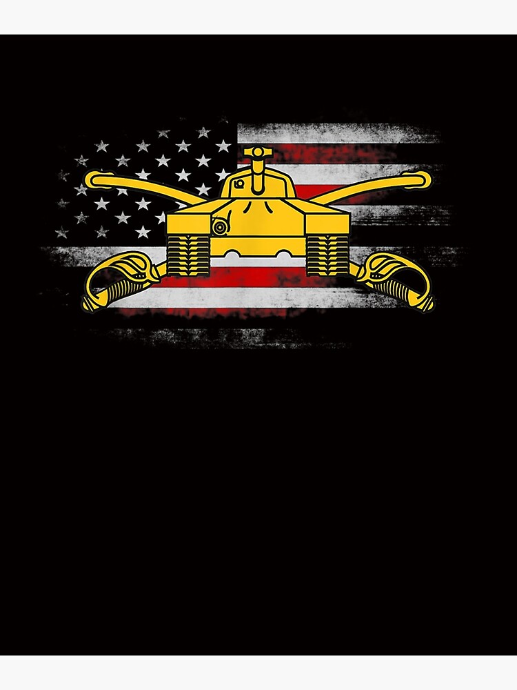 "Us-Army-Armor-Branch-Insignia-Military-Tank-Veteran-Tanker" Poster by ...