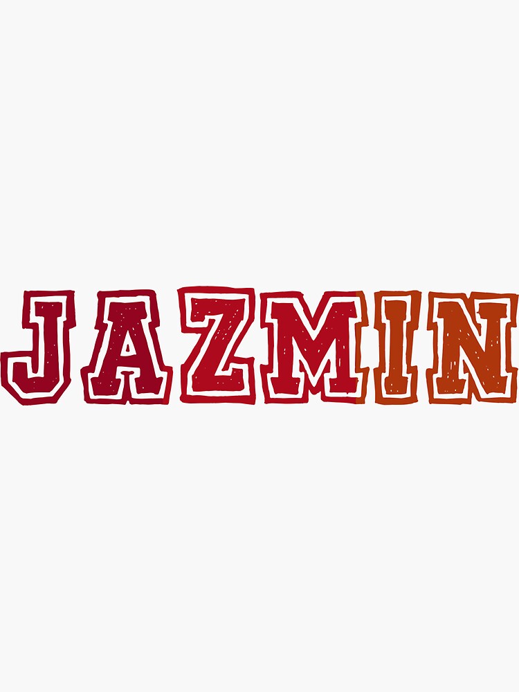 "JAZMIN" Sticker for Sale by ruviogevio | Redbubble