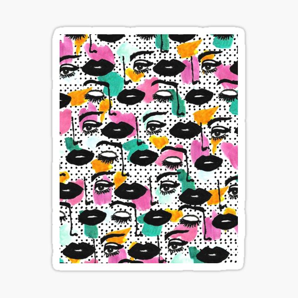 "80s Face" Sticker for Sale by getthenight | Redbubble
