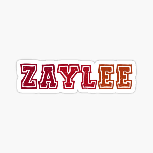 "ZAYLEE" Sticker for Sale by ruviogevio | Redbubble