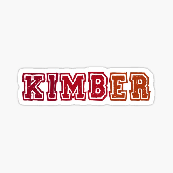 "KIMBER" Sticker for Sale by ruviogevio | Redbubble
