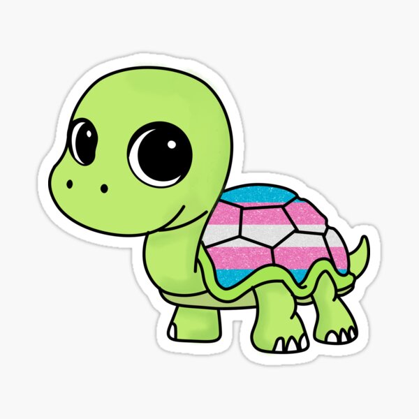 "Trans Pride Turtle" Sticker for Sale by Wenby-Weaselbee | Redbubble