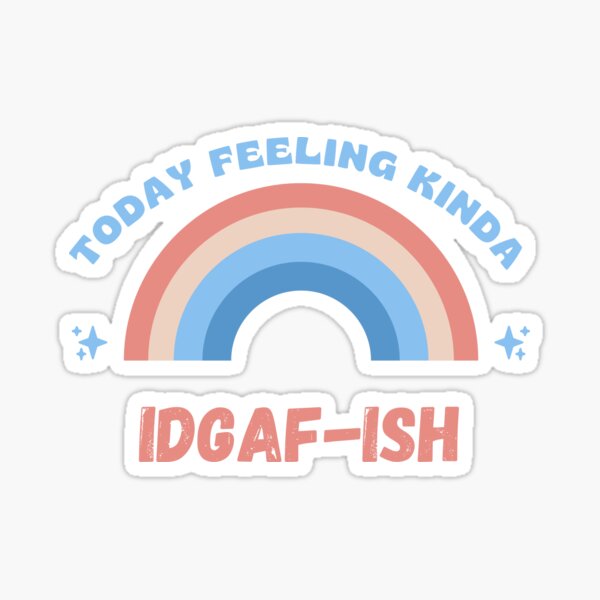 "unisex colorful random idgaf design" Sticker for Sale by Nubbster ...