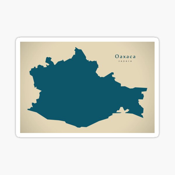 "Modern Map - Oaxaca state map Mexico MX" Sticker for Sale by ...
