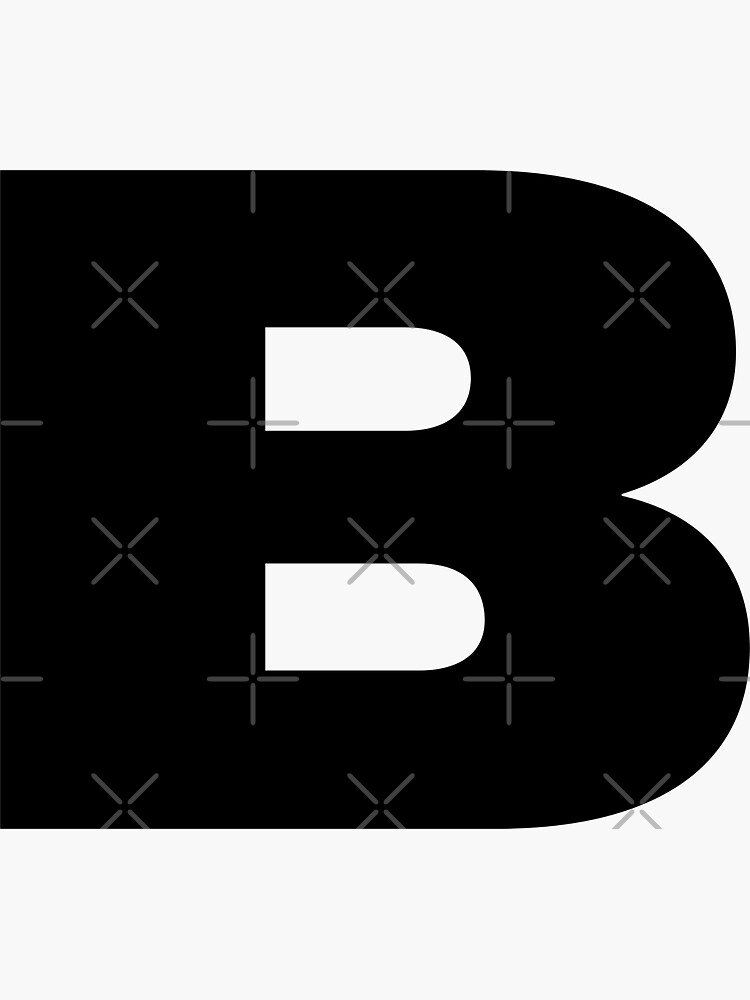 "Bold Monogram Letter B" Sticker by JustSeasons | Redbubble