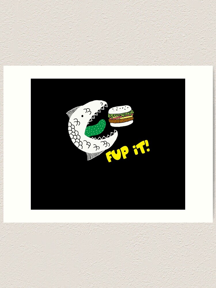 "Fup It Cheeseburger Monster Cartoon" Art Print for Sale by kdiamond1 ...