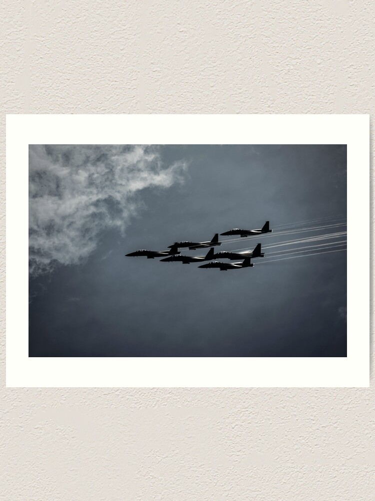 "Republic of Singapore Air Force F-15SG formation silhouette" Art Print ...