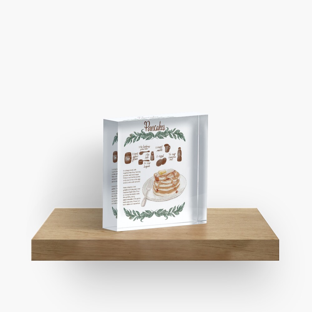 "Illustrated Pancake Recipe" Poster for Sale by emeraldlane | Redbubble