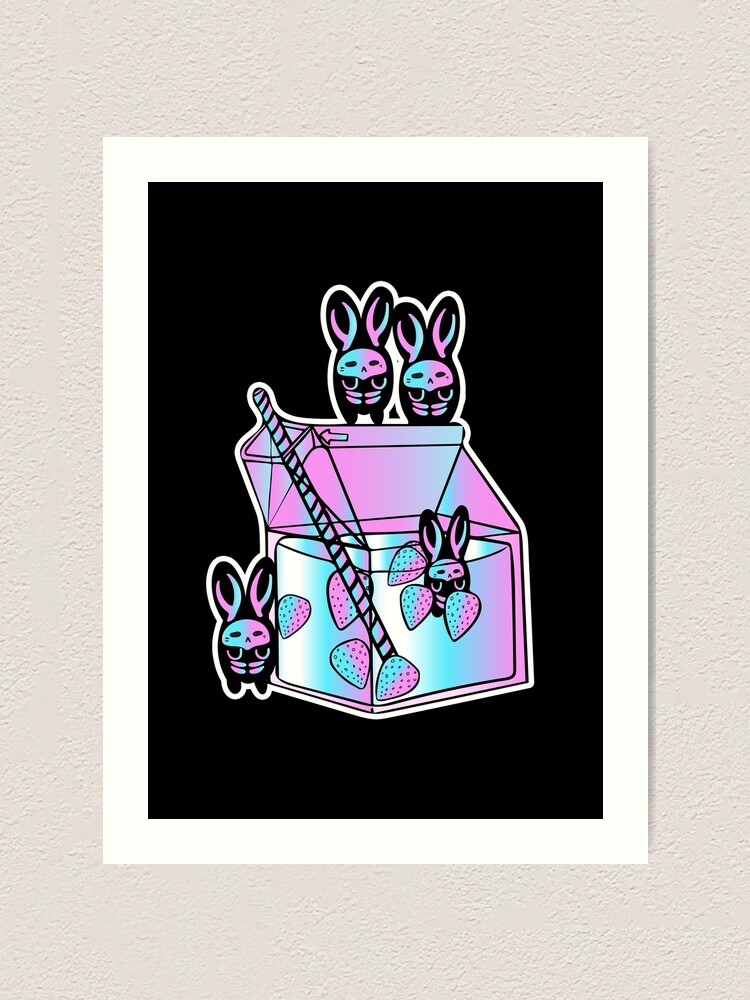 "Kawaii Expression Goth Pastel- Creepy Cute Pink and Blue Funny Pastel ...