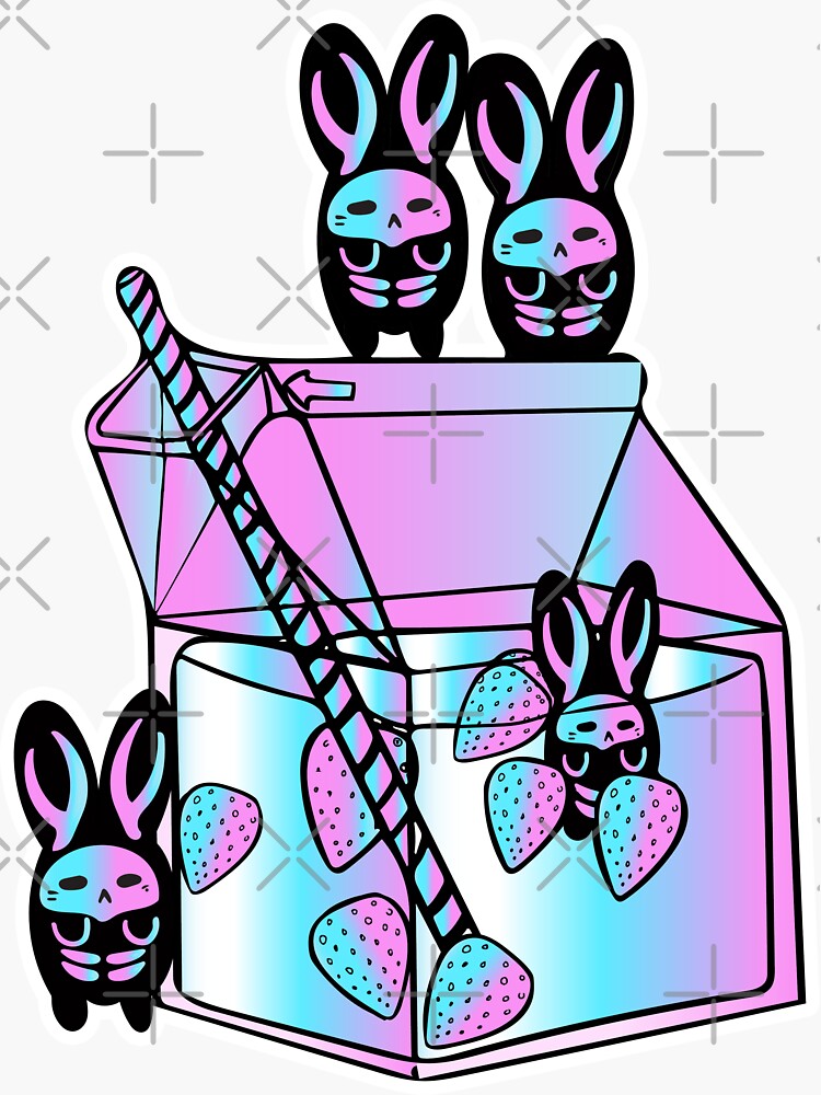 "Kawaii Expression Goth Pastel- Creepy Cute Pink and Blue Funny Pastel ...