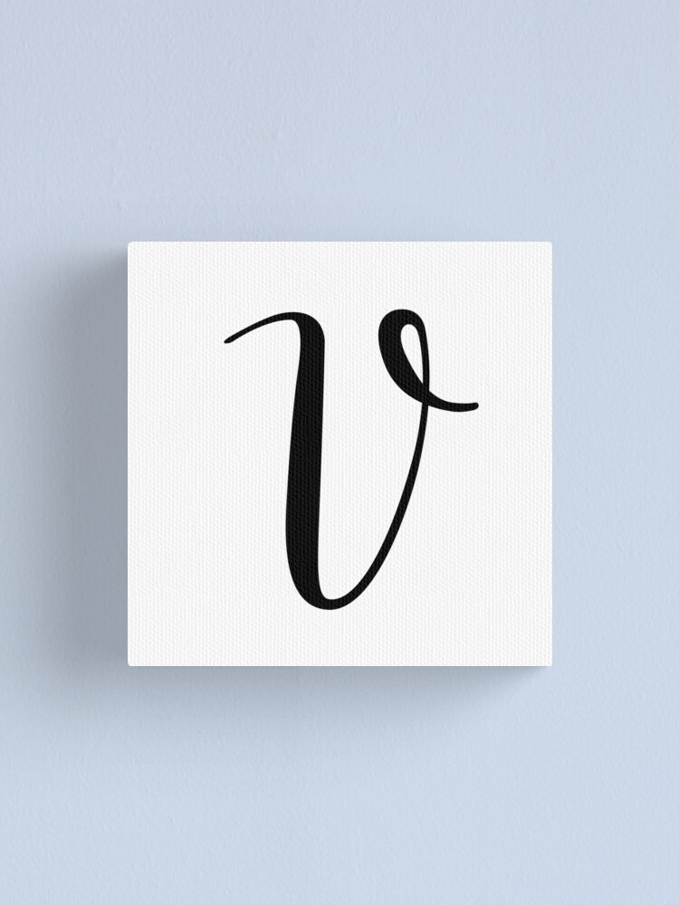 Lienzo «Monograma en cursiva letra v» de JustSeasons | Redbubble