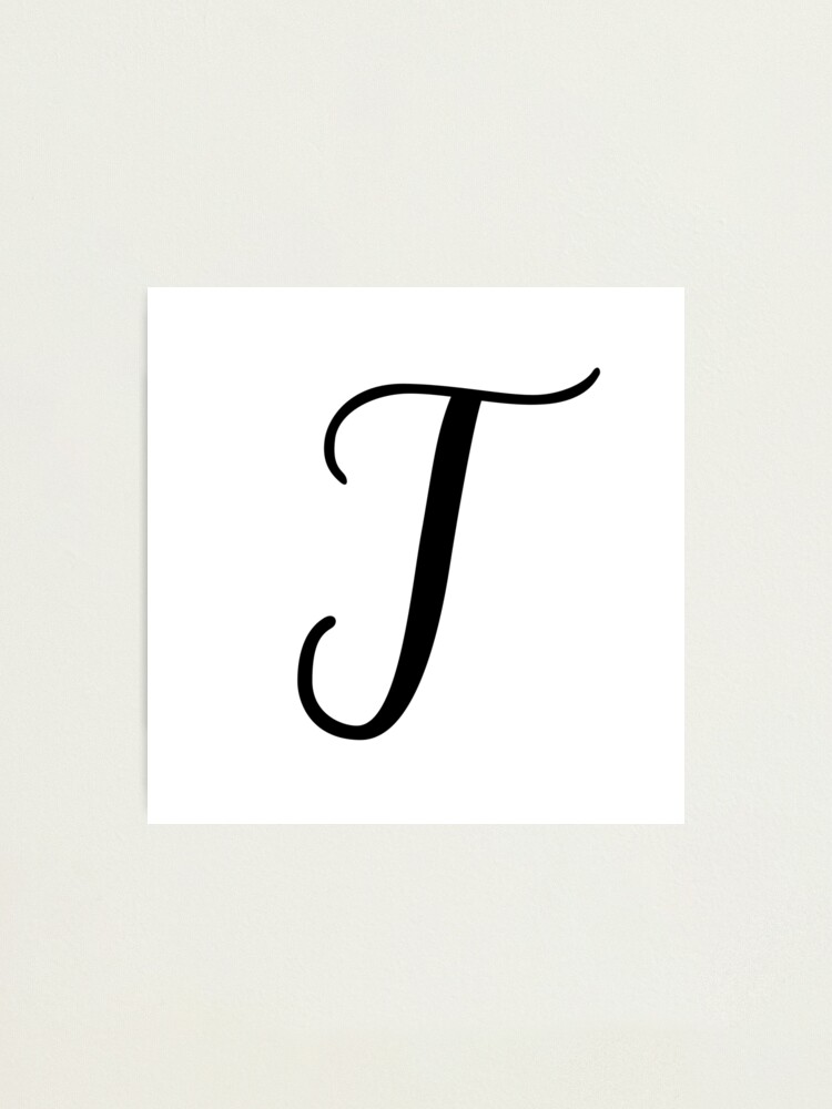 Lámina fotográfica «Monograma en cursiva letra t» de JustSeasons ...