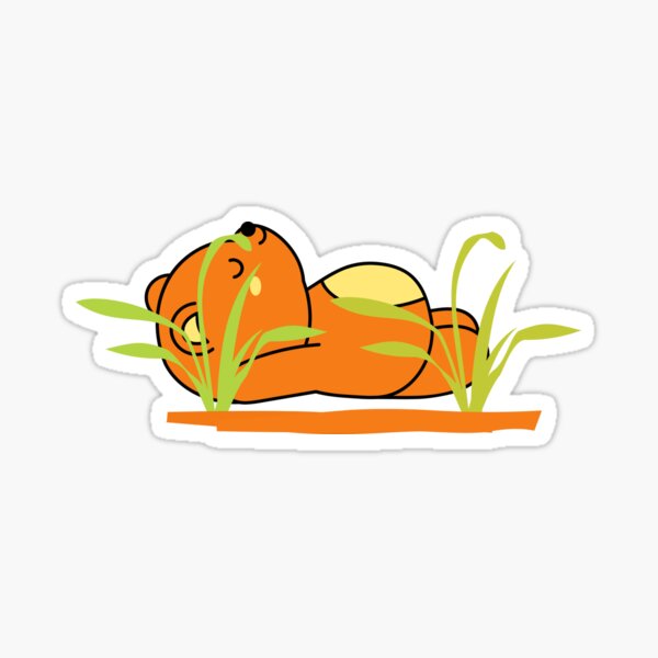 "Lazy bear sticker" Sticker by StickerLadies | Redbubble