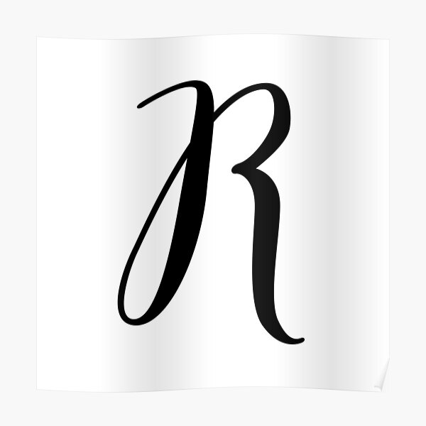 "Italic Monogram Letter R" Poster by JustSeasons | Redbubble