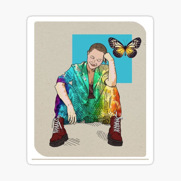 "Rainbow Suit Dom" Sticker by PurgArchSurvey | Redbubble
