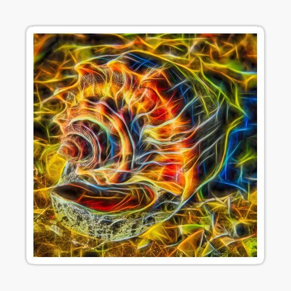 "florida crown conch – melongena corona – 巻 き 貝 ¦" Sticker for Sale by ...