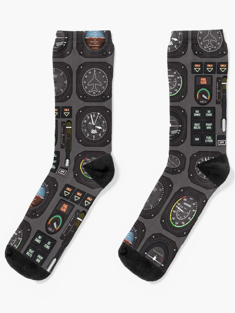 "Pilot Flight Instruments" Socks for Sale by CreativeFit | Redbubble