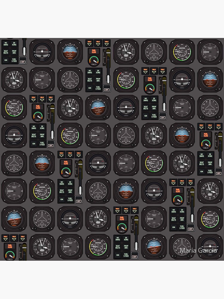 "Pilot Flight Instruments" Sticker for Sale by CreativeFit | Redbubble